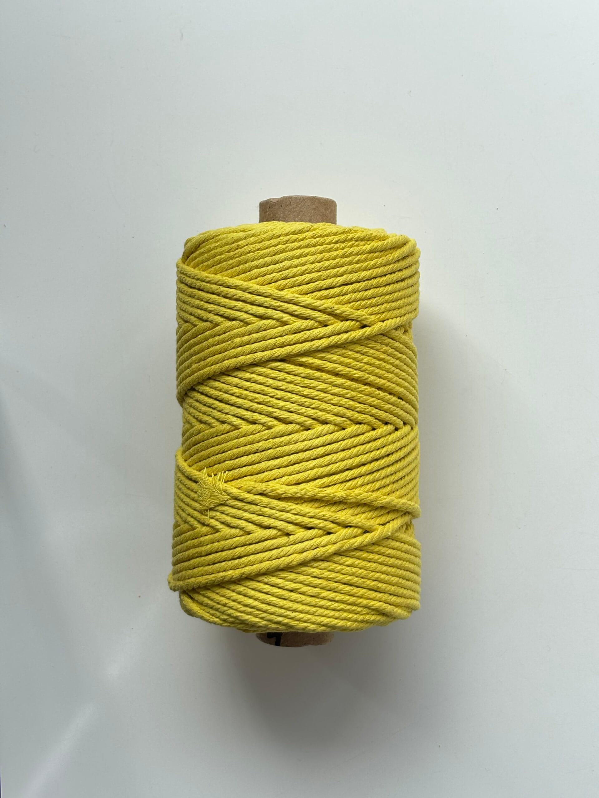 Lemon Yellow 4mm Twisted | Macrame Cord | Rutu - Macrame Cords