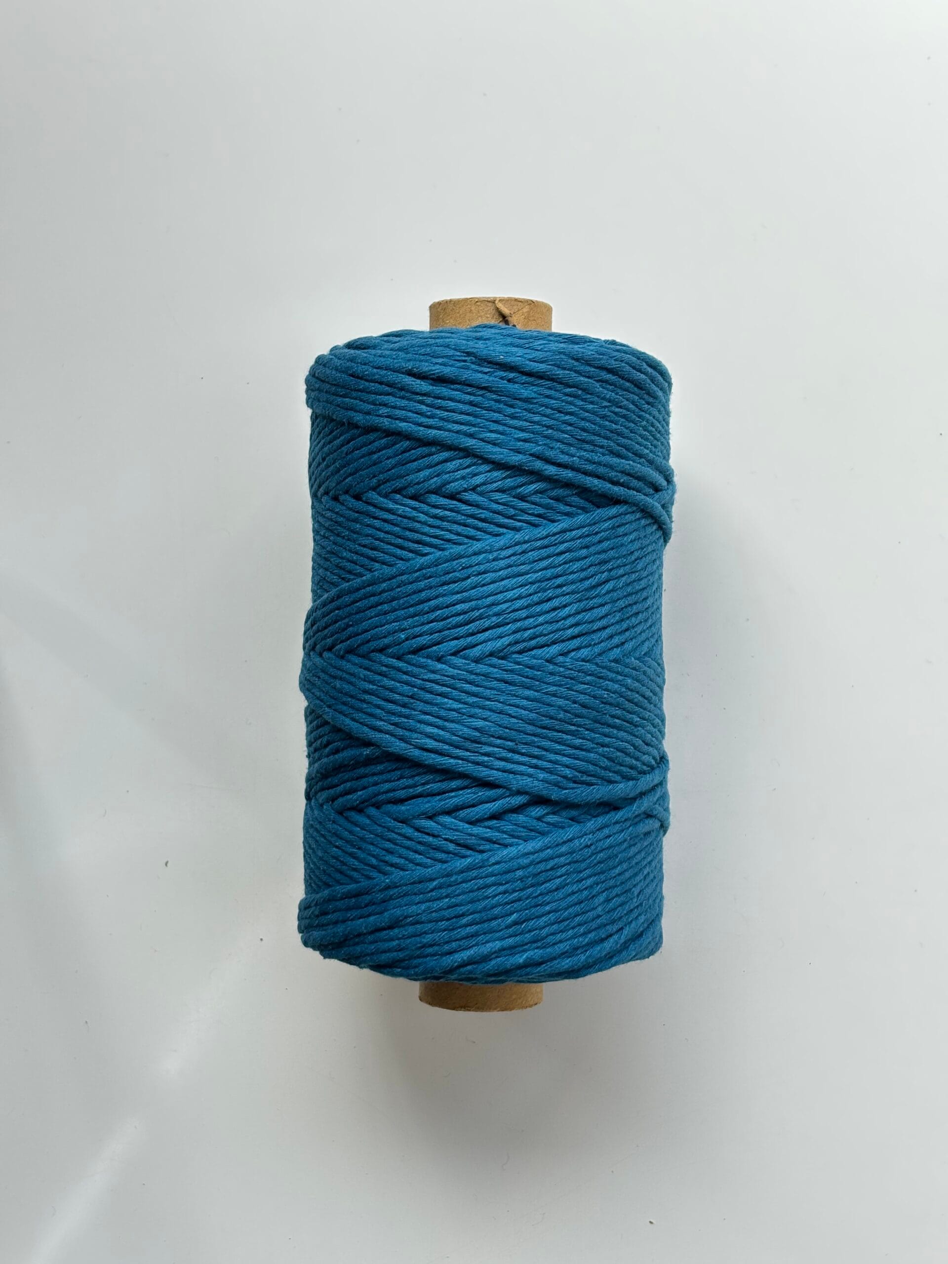 Dark Peacock Blue 3mm Single Ply | Macrame Cord | Rutu - Macrame Cords